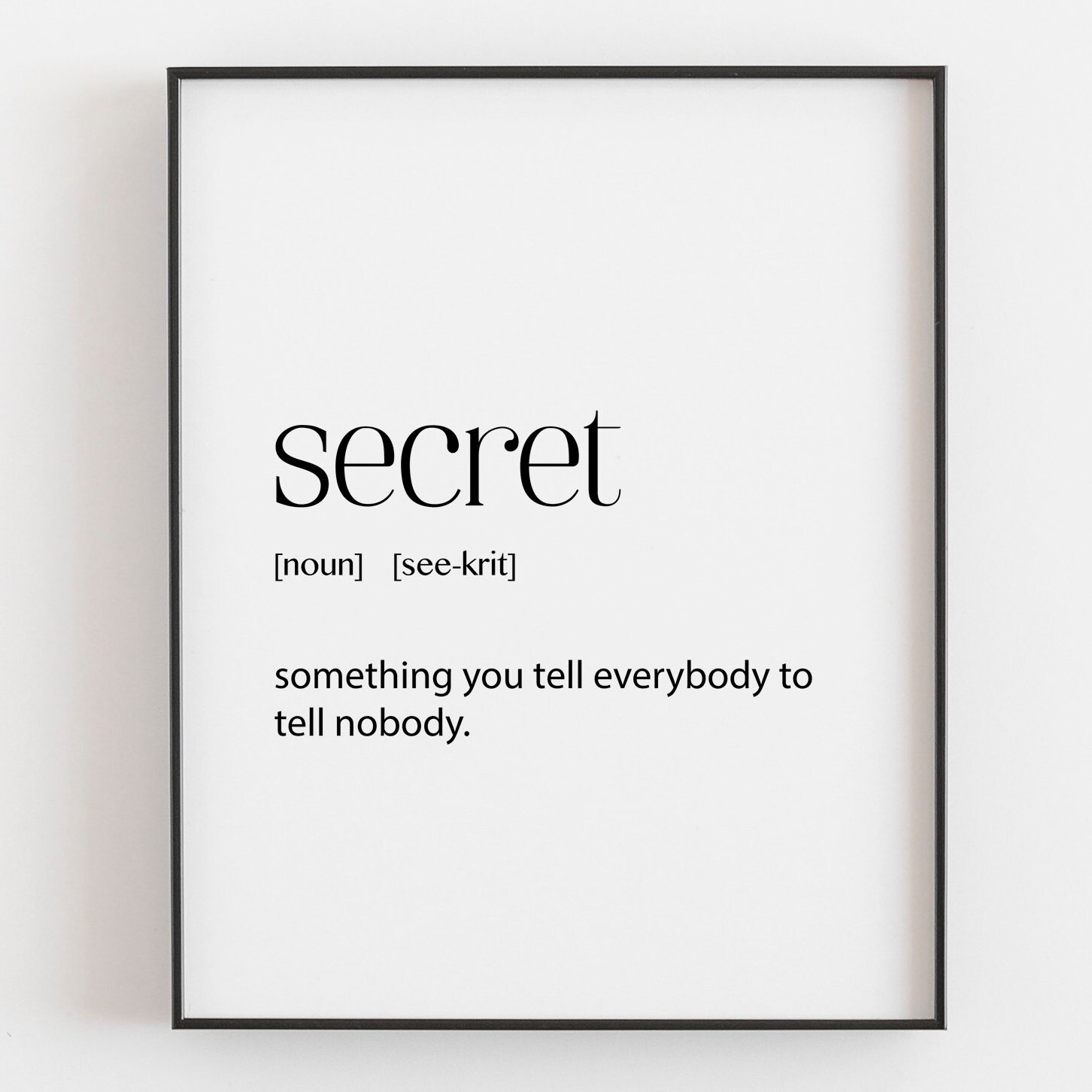 Best Friend Gift Secret Definition Printable Friend Gift - Etsy UK