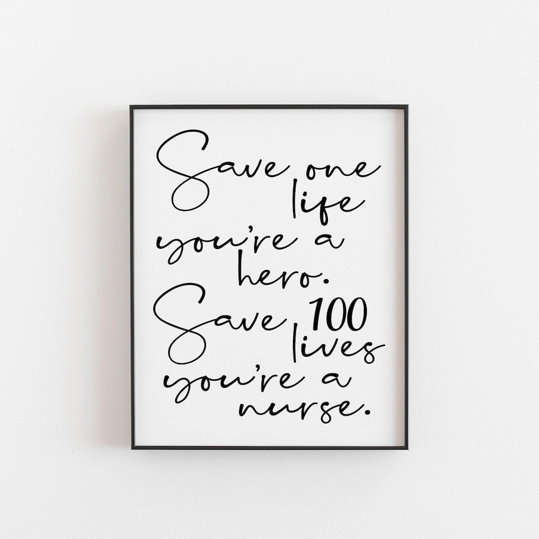 Motivational Nurse Print, a Great Gift to Show Appreciation for a Nurse ...