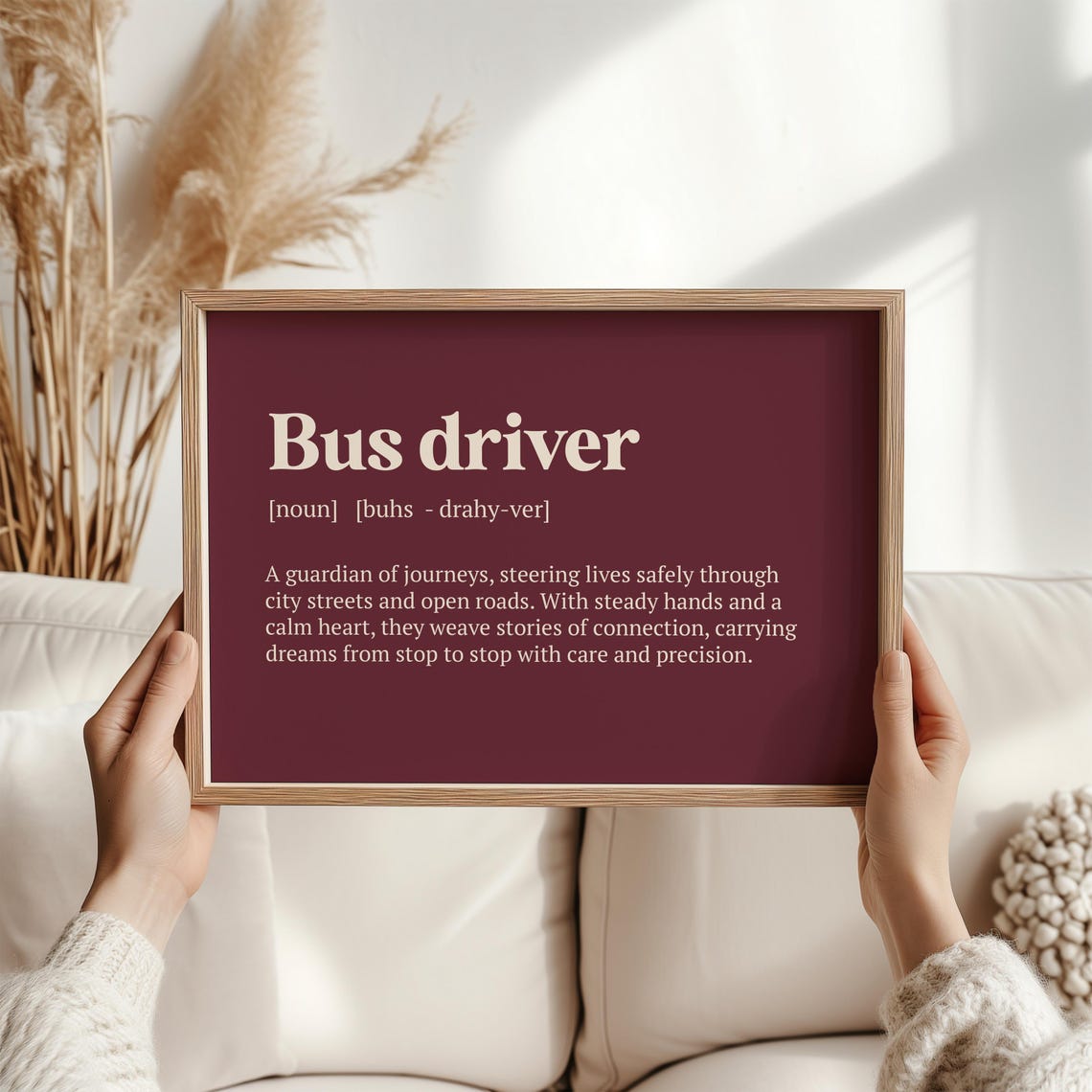 Premium Bus Driver Definition Print | Sentimental Thank You Gift ...