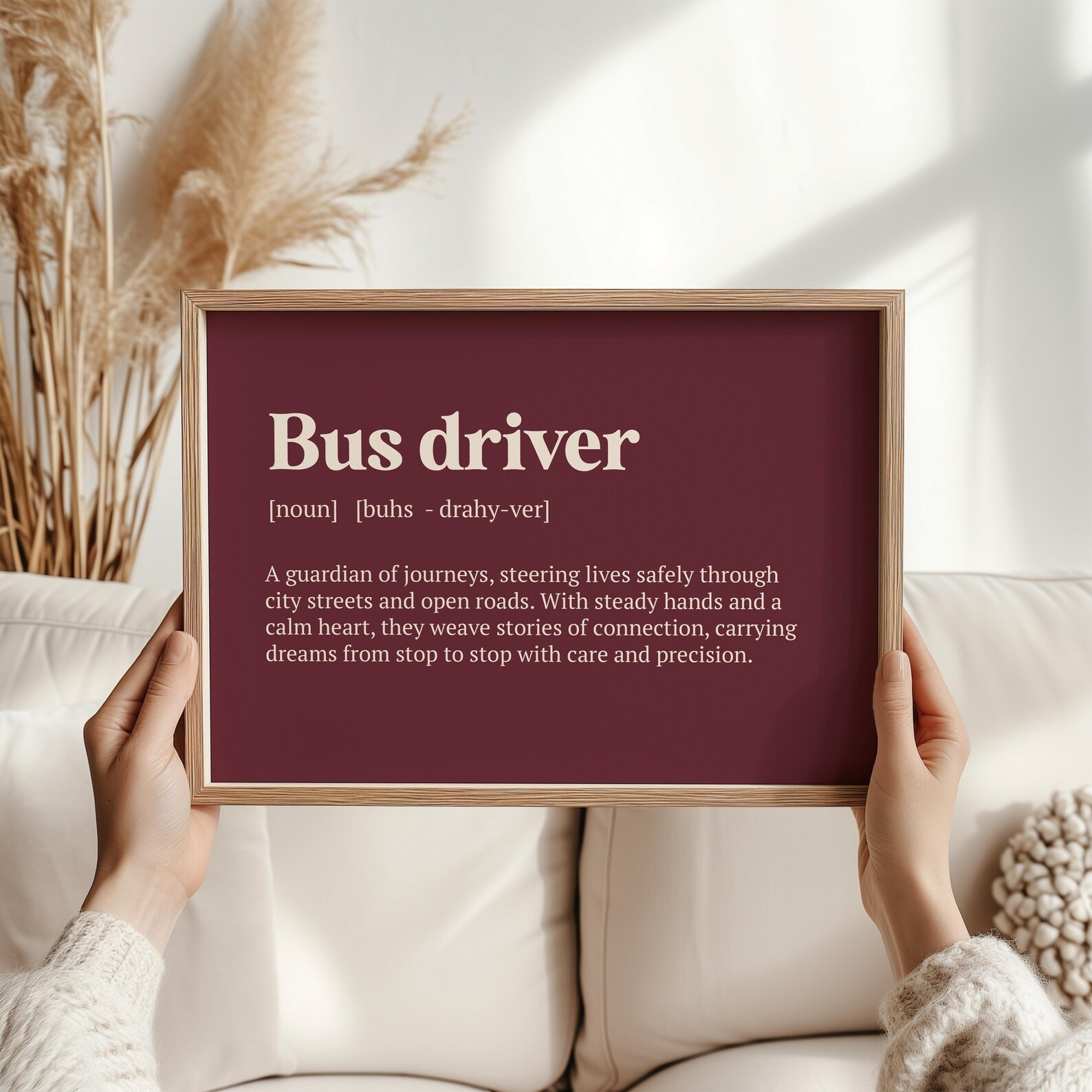 Premium Bus Driver Definition Print | Sentimental Thank You Gift ...