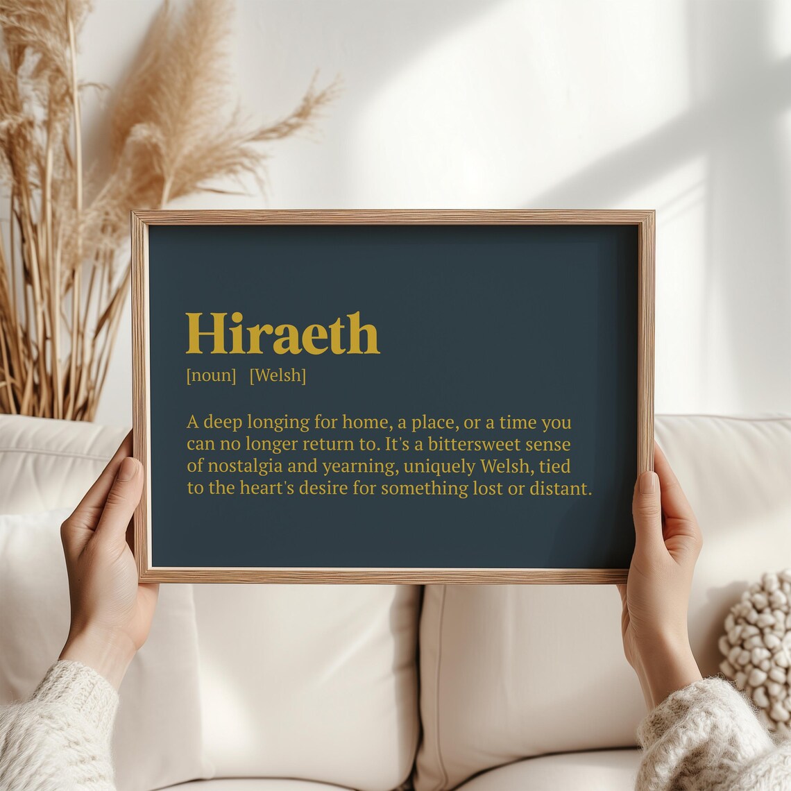 Hiraeth Wall Art Print – Welsh Nostalgia, Welsh Quote Saying ...