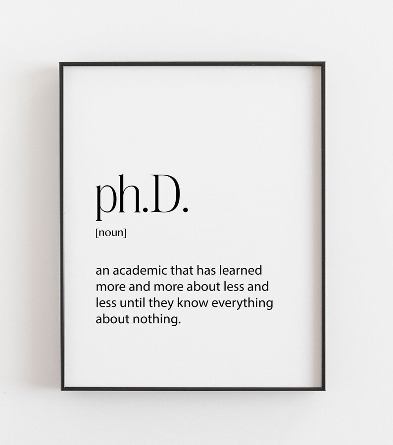 Phd Phd Definition Phd Graduation Gift Doctorate Graduation | Etsy UK