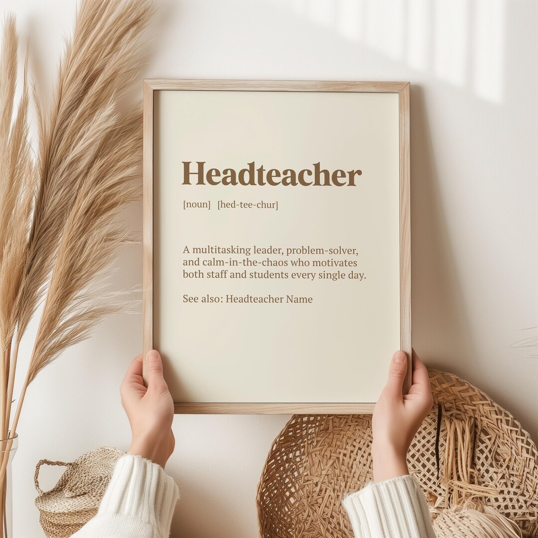 Personalized Headteacher Definition Print – Custom Name Gift for ...