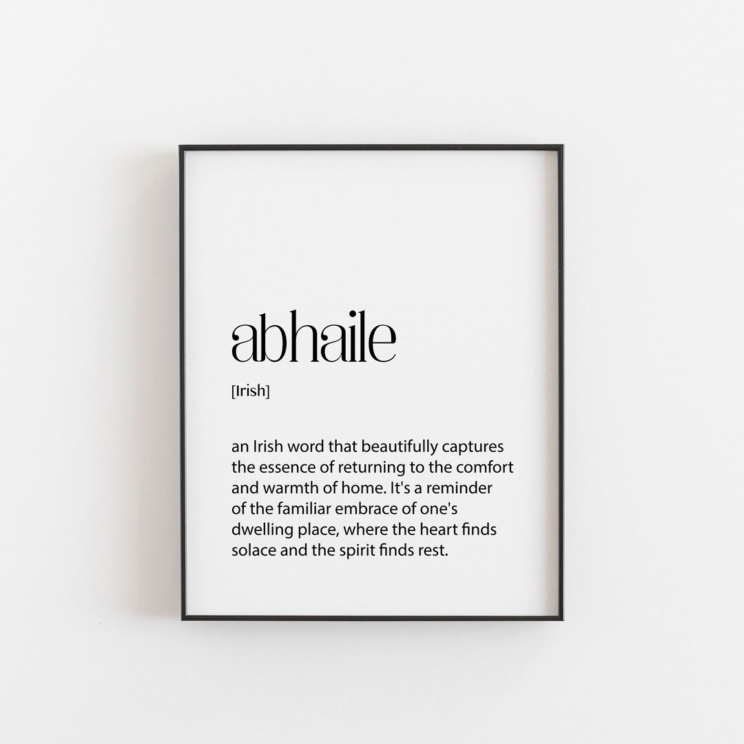 Abhaile, Irish Print, Irish Words, Sayings and Expressions, Irish ...
