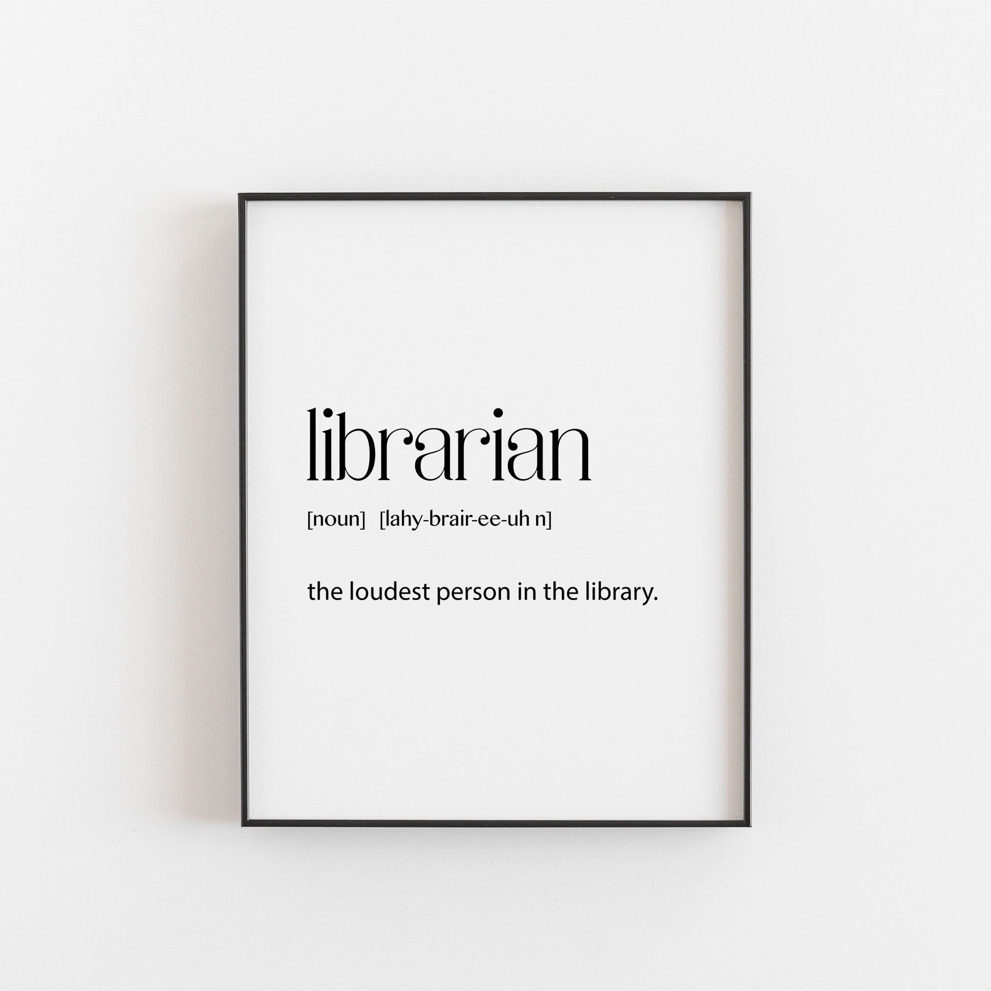 Librarian Gifts Librarian Wall Art Librarian Gift Funny - Etsy