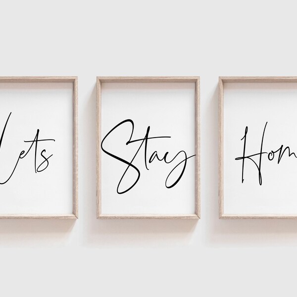 Lets Stay Home Print - Etsy UK