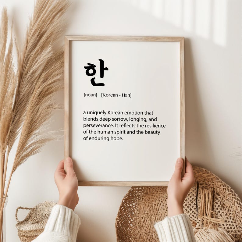 Han Definition Print | Korean Word for Resilience and Longing | Wall ...