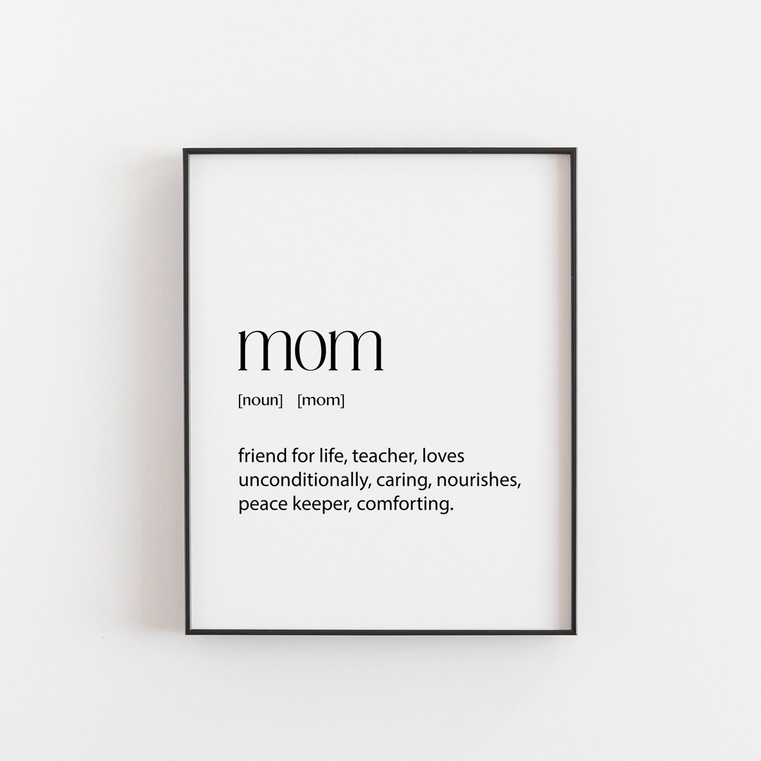 Mom Definition, Mom Gift, Mom Birthday Gift, Mom Christmas Gift, Mom ...