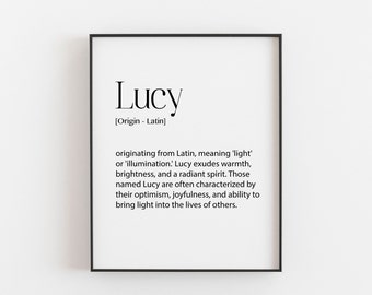 Lucy Unique Name Art Print - Etsy