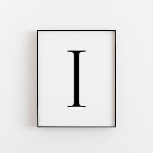 Letter I Wall Decor, Letter I Print, Letter I Poster, Letter I Wall Art ...