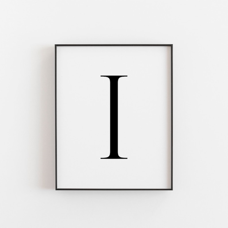 Letter I Wall Decor, Letter I Print, Letter I Poster, Letter I Wall Art ...