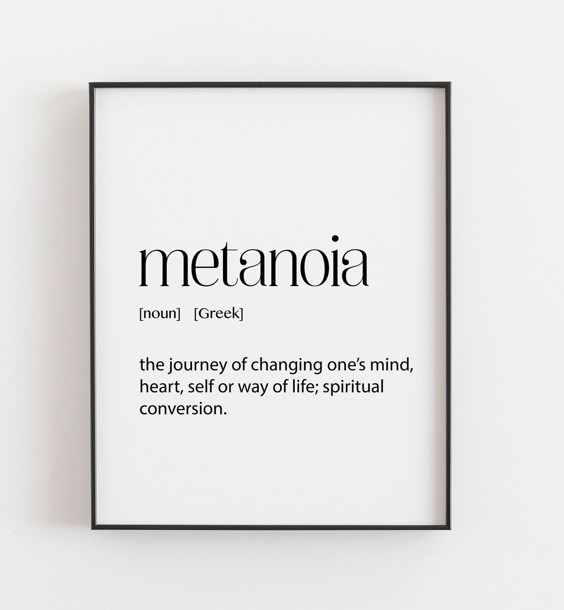 Greek Art Metanoia Definition Greek Poster Greek Wall Art - Etsy UK
