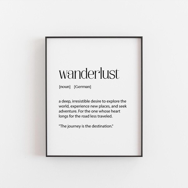 Wanderlust Print - Etsy