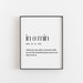 In A Min Definition Print, Dictionary Poster, Quote Wall Art, Gift for ...
