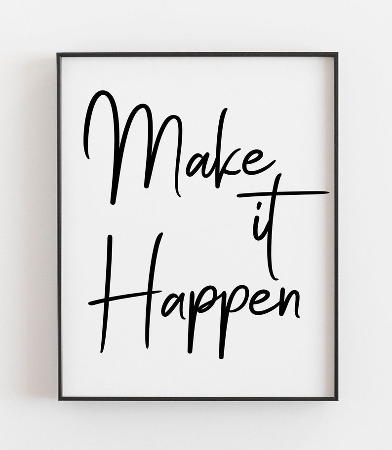 Set of 4 Prints Stay Positive Print Work Hard Print Dream - Etsy UK