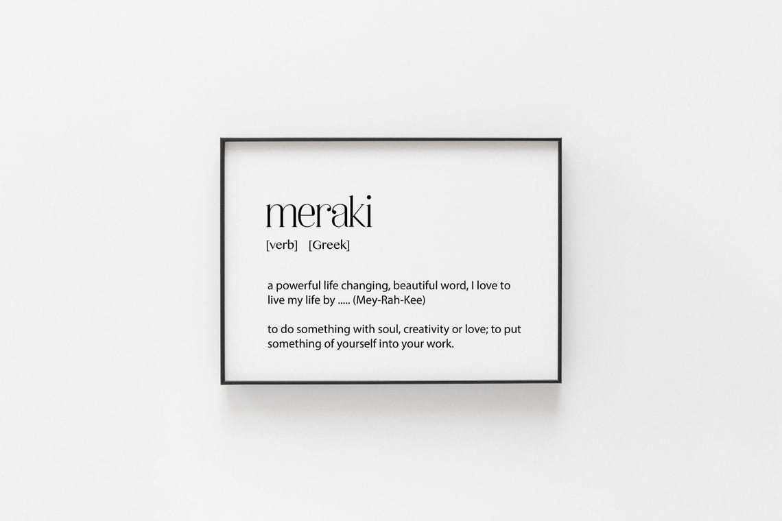 Greek Art, Meraki Definition, Greek Poster, Greek Wall Art, Greek ...