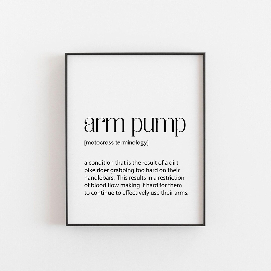 Motocross Wall Art, Arm Pump, Dirt Bike Print, Motocross Print ...