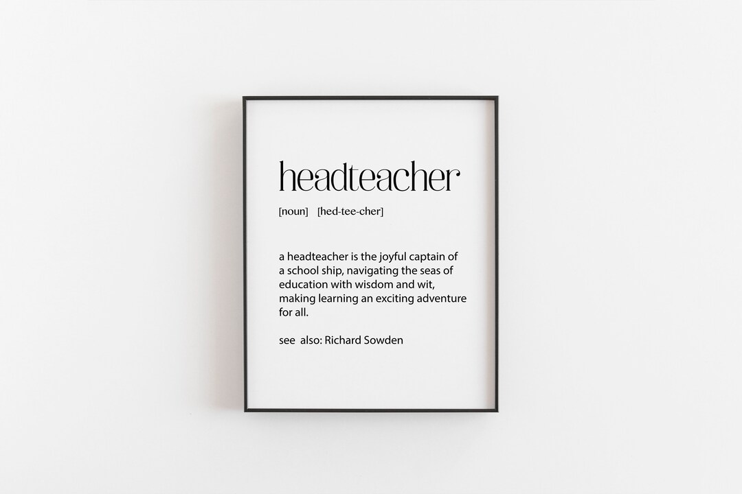 Headteacher Gift Teacher Print - Teacher Appreciation Thank You Gift ...