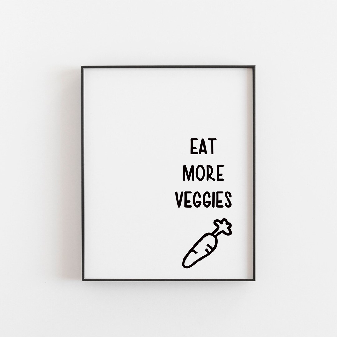 Cadeau végétarien, manger plus de légumes, art végétalien, impression ...