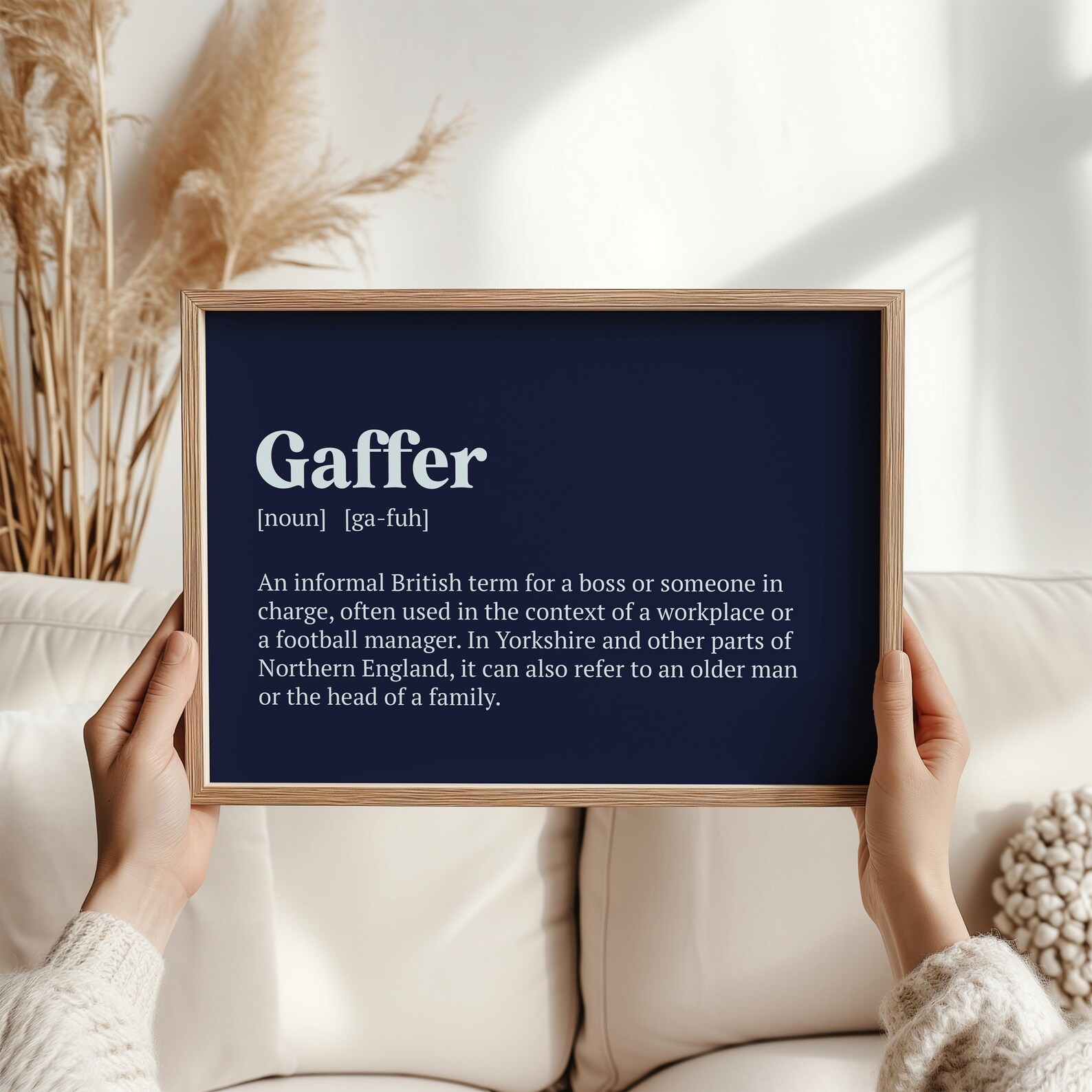 Gaffer Print – Yorkshire Dialect Wall Art, Northern English Gift ...