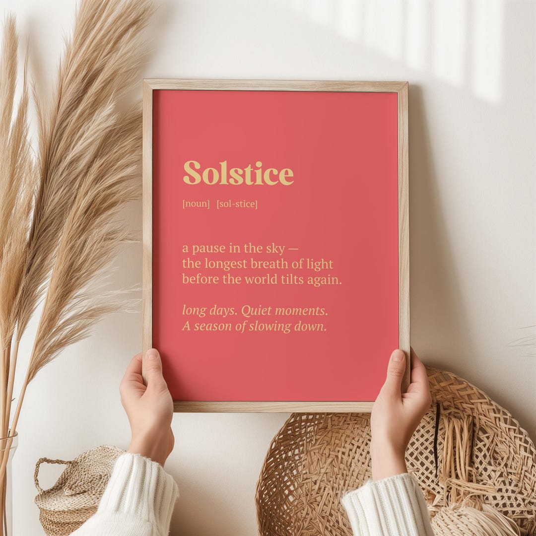 Solstice Wall Art Print – Minimalist Summer Quote for Home Decor ...