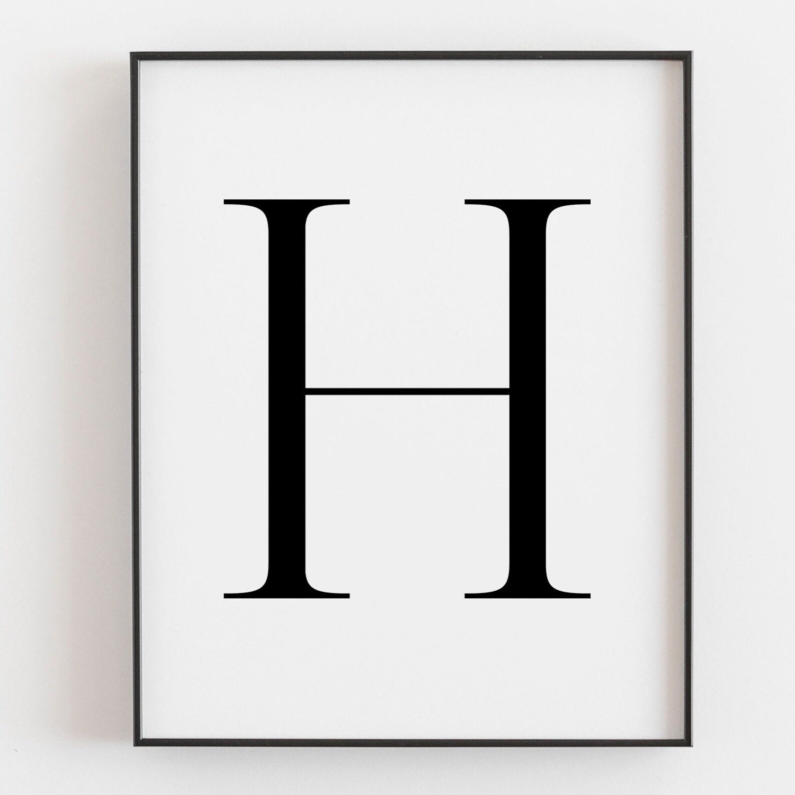 Letter H Wall Decor Letter H Print Letter H Poster Letter H | Etsy