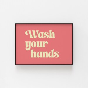 Bathroom Print, Wash Your Hands Poster, Etsy Bathroom Wall Art, Prints ...