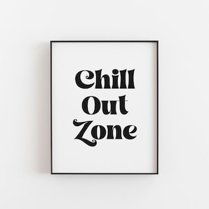 Chill Out Zone Print, Wall Art Teenage Bedroom, Etsy Uk, Teen Bedroom ...