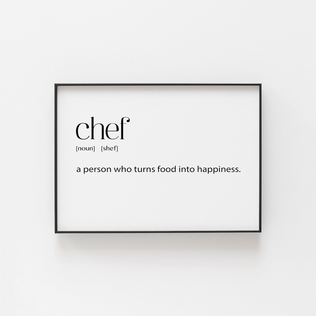 Chef Gift - Chef Birthday Gift - Dictionaryprintstore - Gifts for the ...