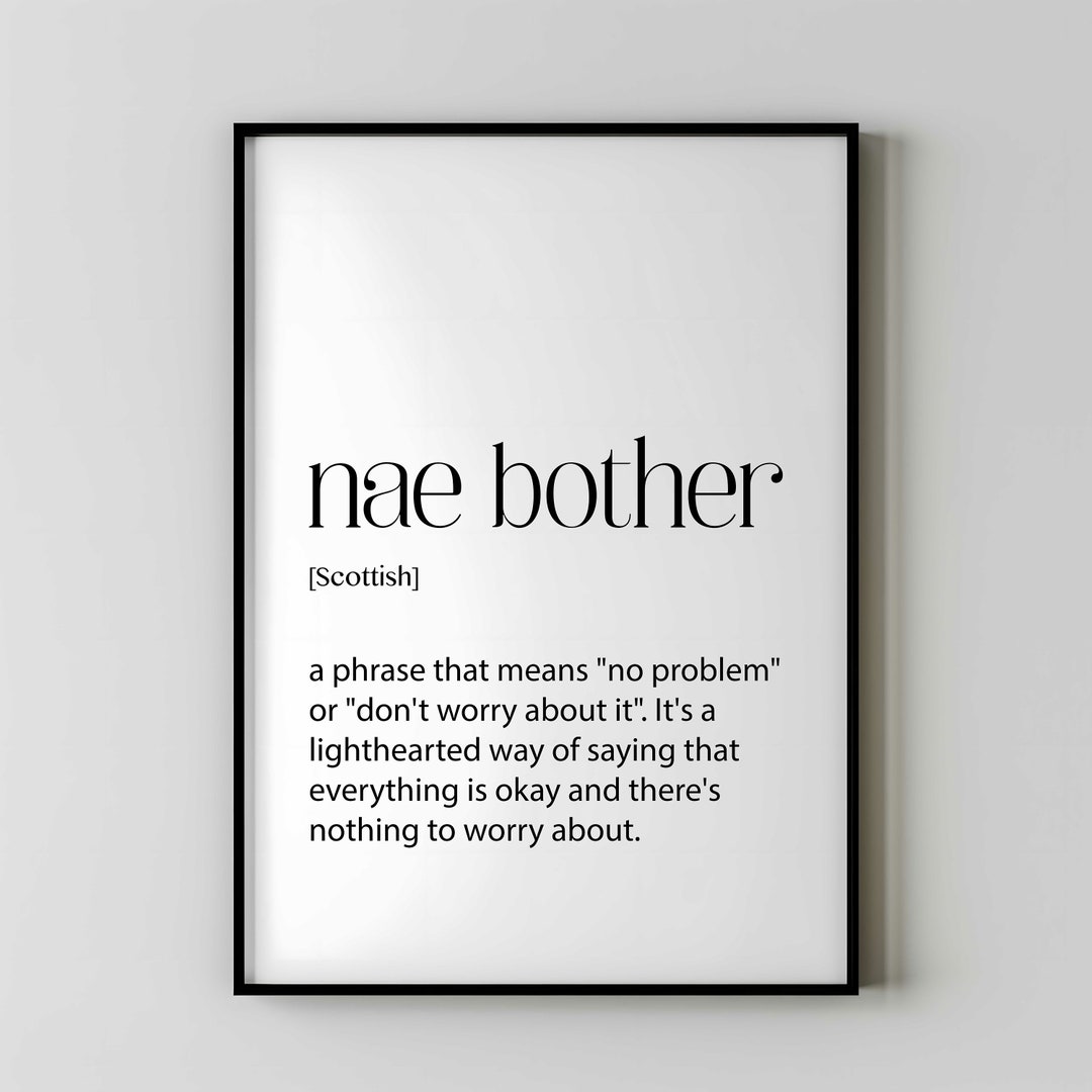 Scottish Print Nae Bother Definition Tartan Decor, Culinary Tradition ...