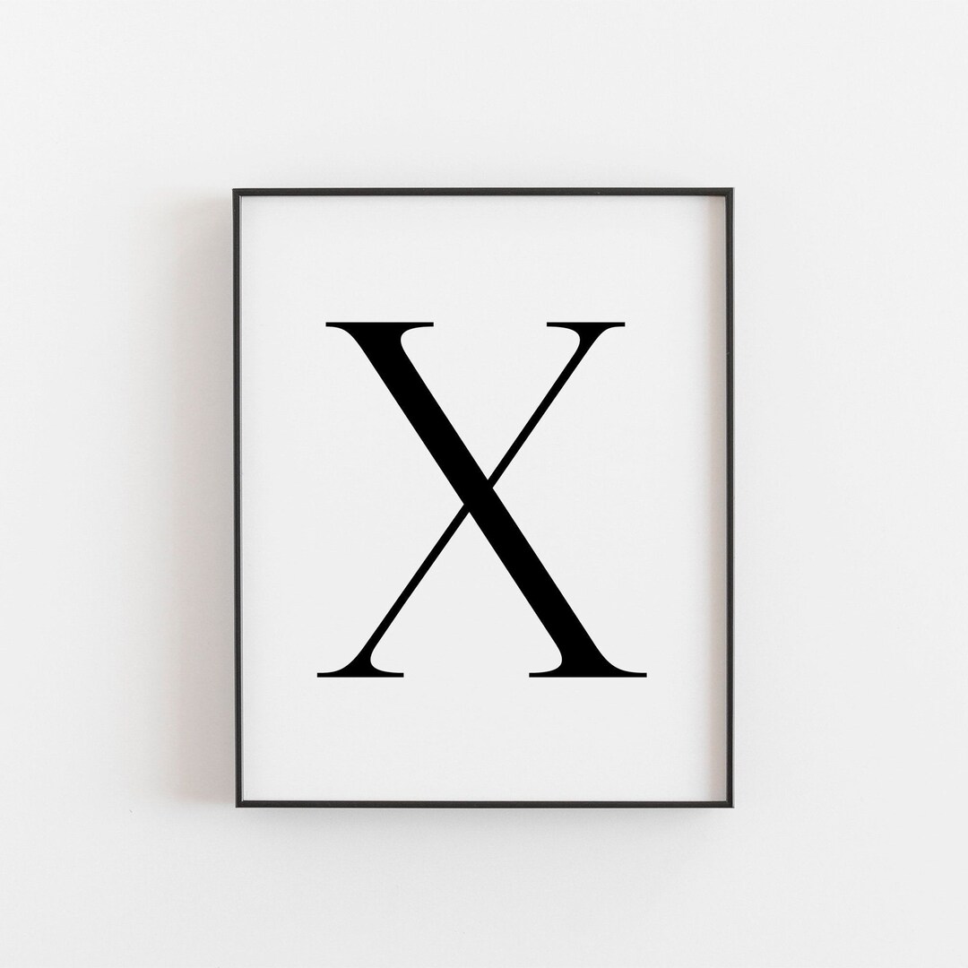 Letter X Wall Decor, Letter X Real Gold Foil Print, Letter X Poster ...