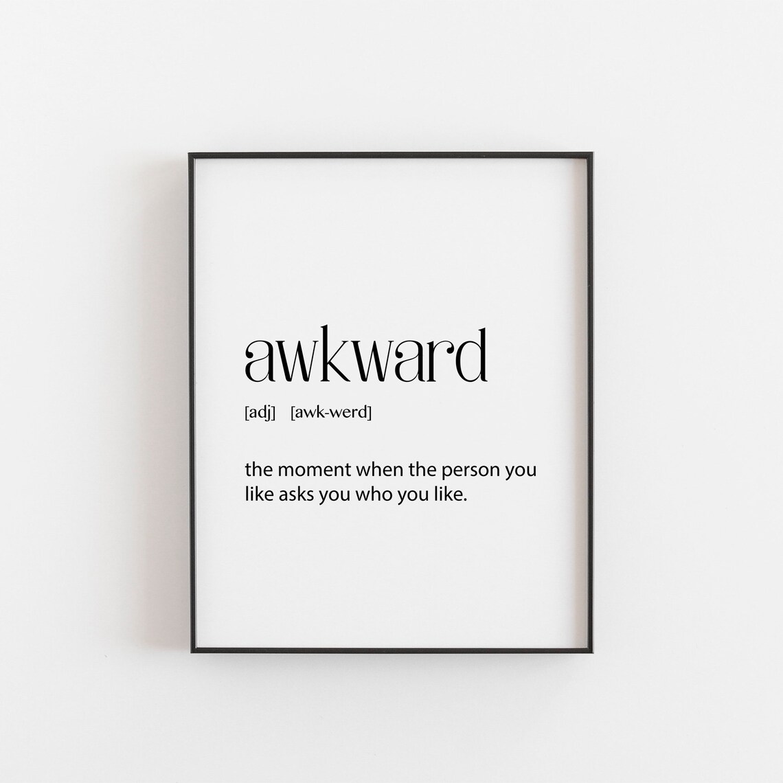 Best Friend Friend Gift Funny Phrase Awkward Definition - Etsy