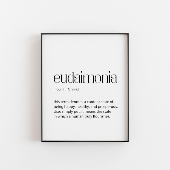 Greek Art Eudaimonia Greek Poster Greek Wall Art Greek - Etsy UK
