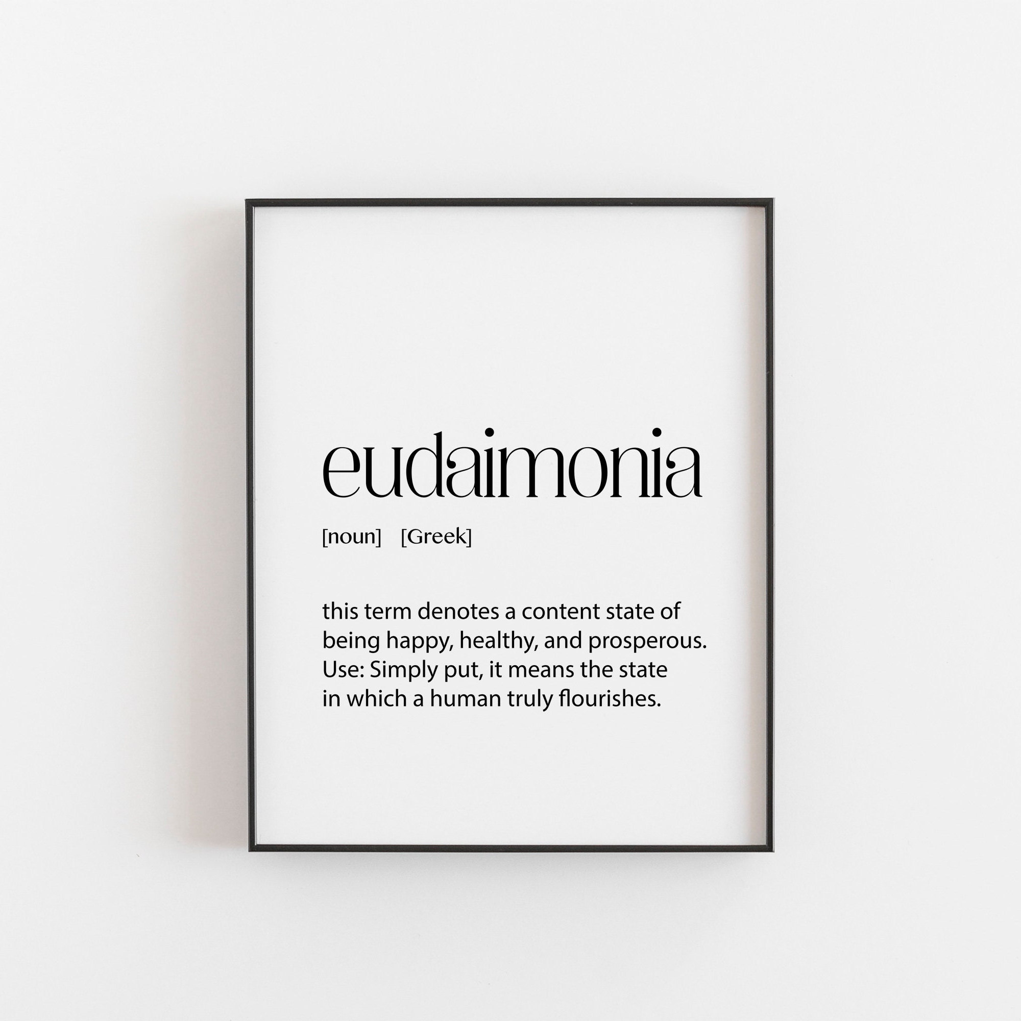 Greek Art Eudaimonia Greek Poster Greek Wall Art Greek - Etsy UK