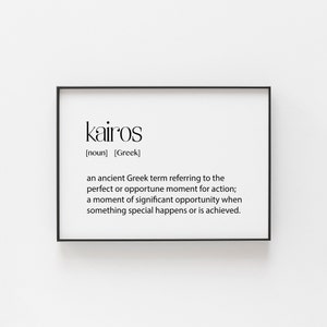 Greek Art, Kairos Definition, Greek Poster, Greek Wall Art, Greek ...