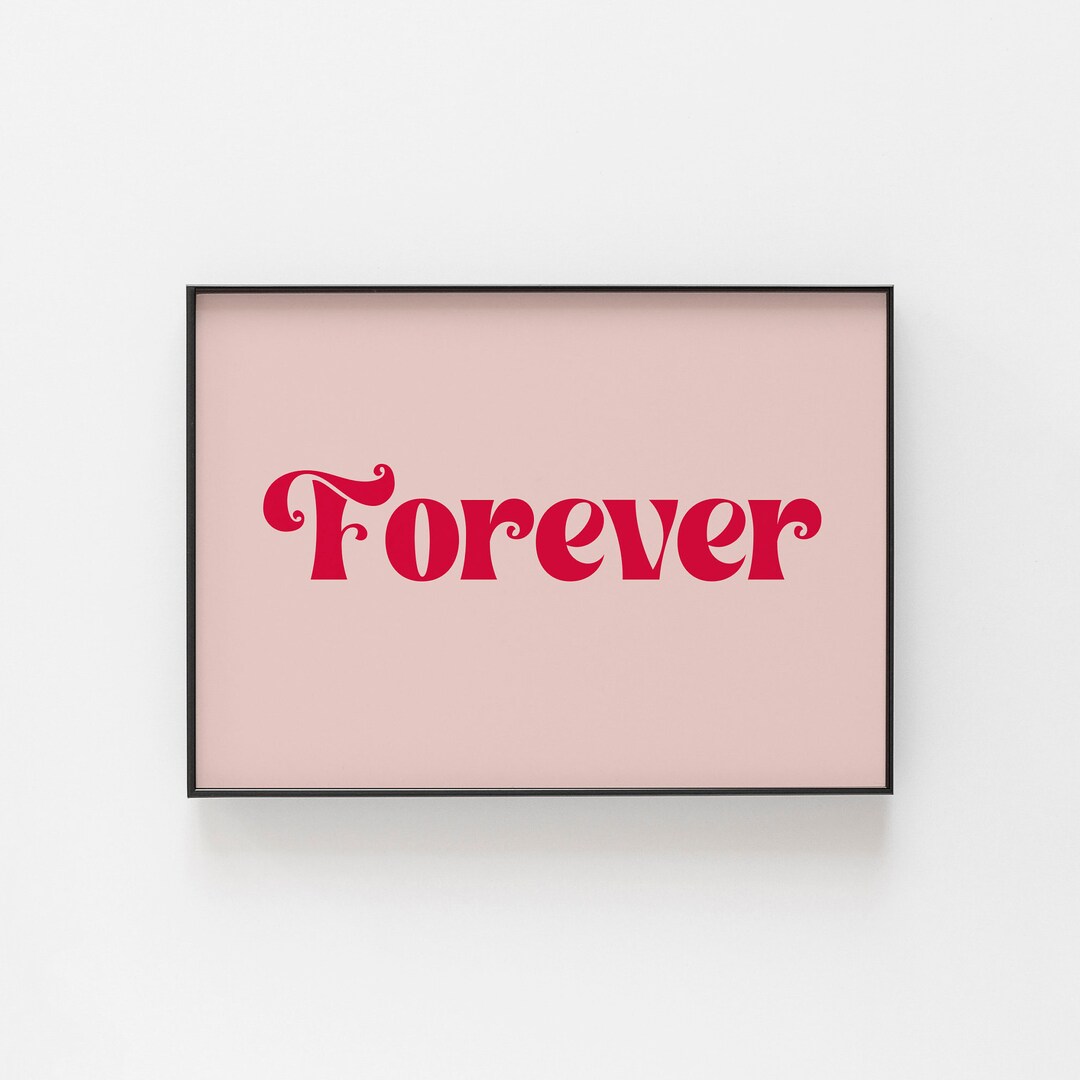 Romantic Forever Wall Art Decor, Valentines Day Wall Art, Romantic ...