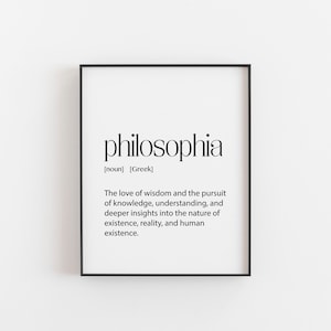 Greek Philosophia Definition Print Wisdom of Greece - Etsy