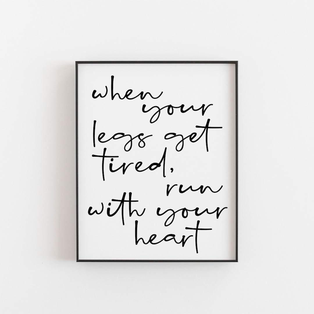 Running Print - Inspirational Runners Quote Print for Motivation, Decor ...