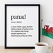 Panad Definition Print | Welsh Poster | Definition Print | Cuppa Tea ...