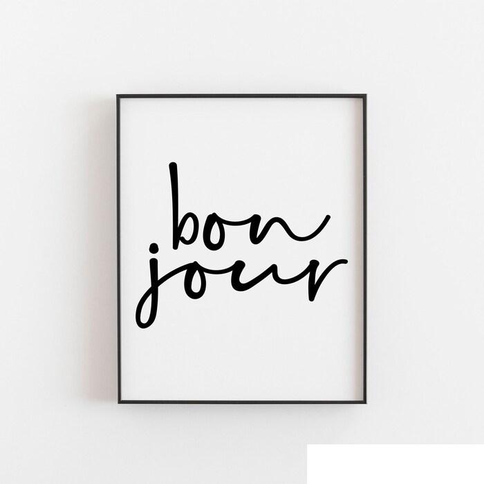 Bonjour Sign - Etsy