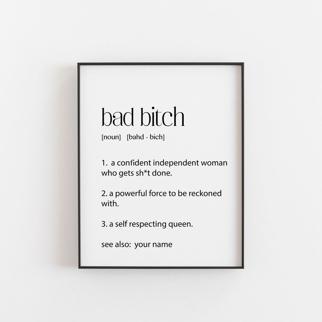 Bad Bitch Definition Print / Personalised Print for Women / Gifts for ...