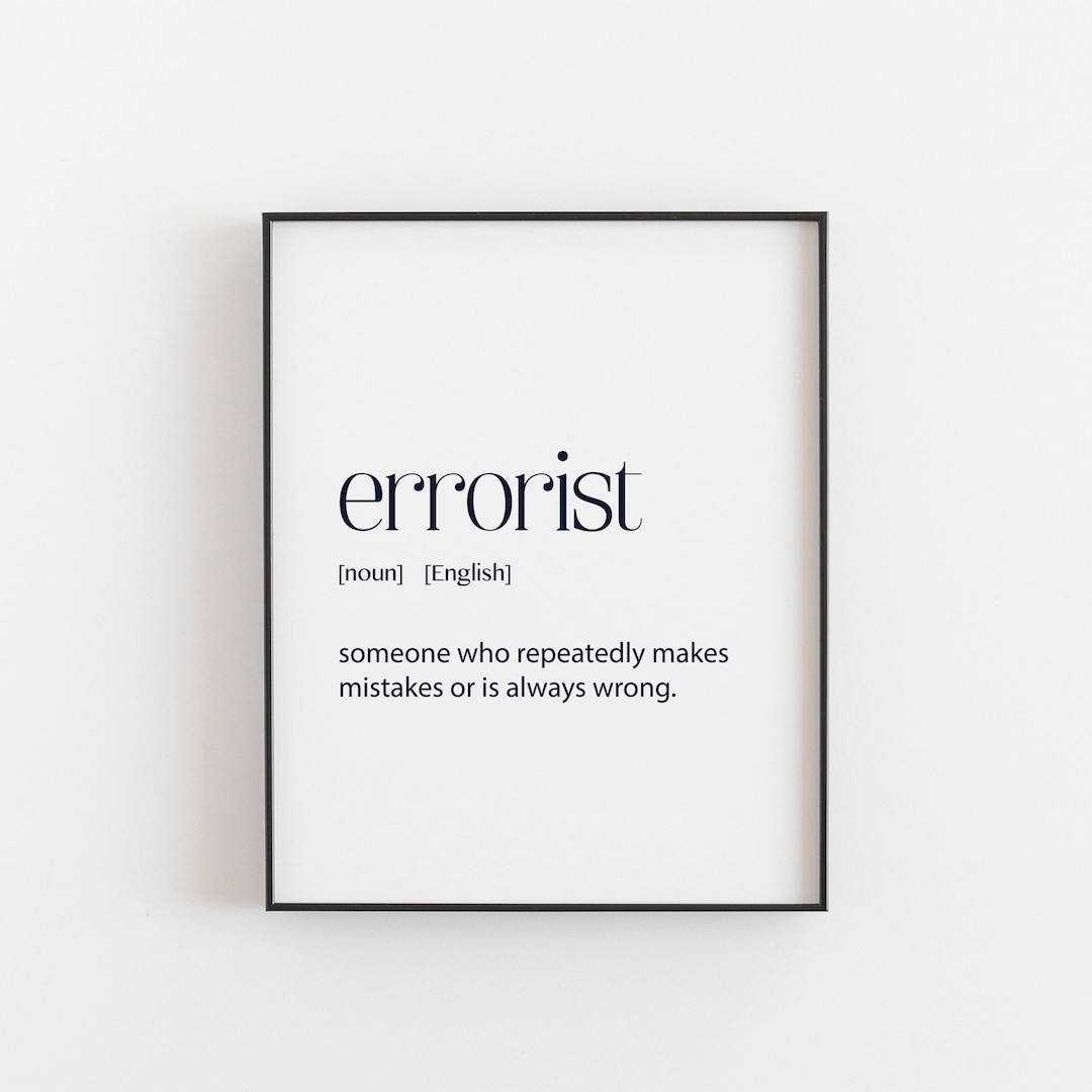 Definition Print Errorist Digital Download Bad Speller Gift Poor ...