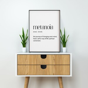 Metanoia Wall Art Prints Greek Gift Definition Poster - Etsy UK