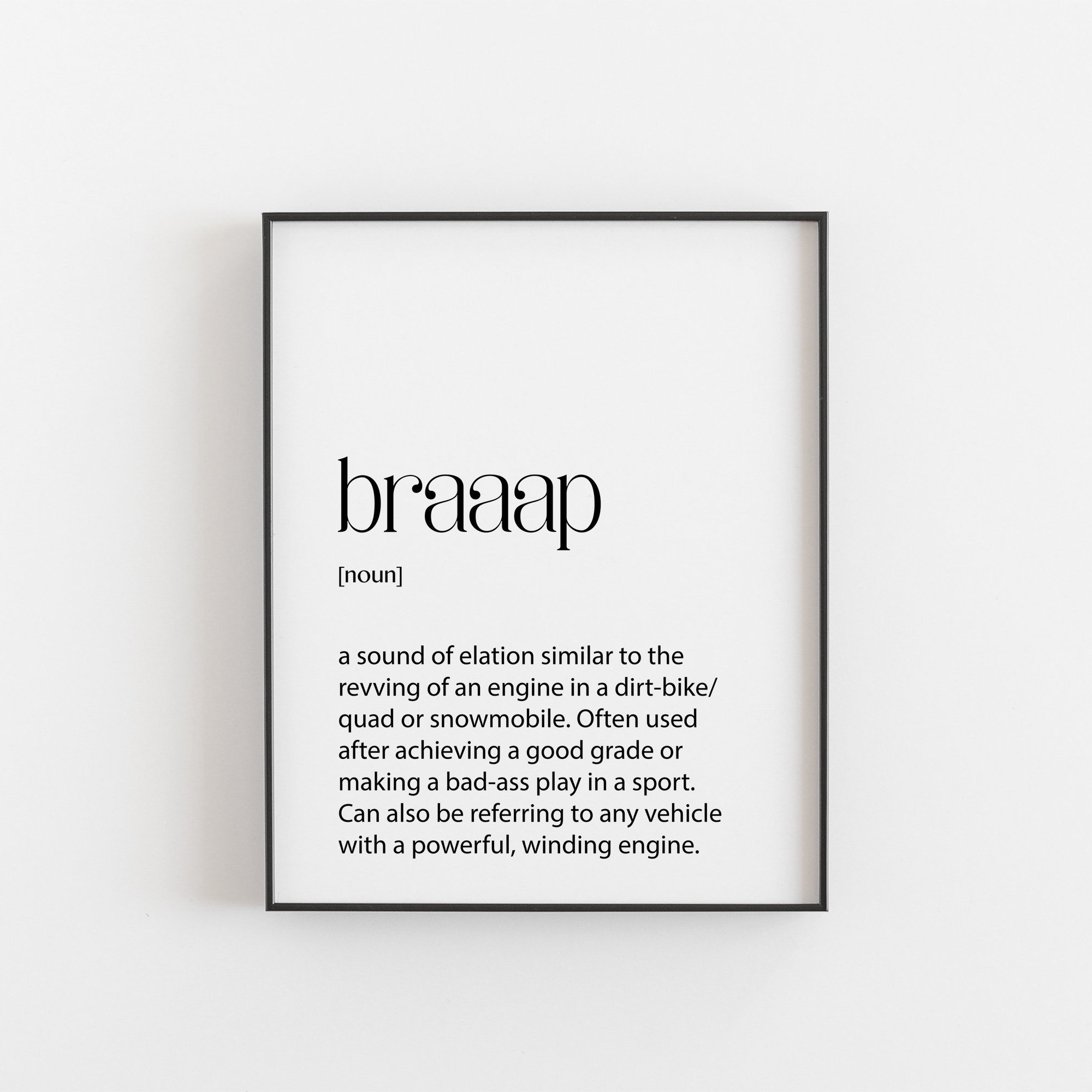 Motocross Motocross Gift Braaap. Braaap Definition Nascar | Etsy