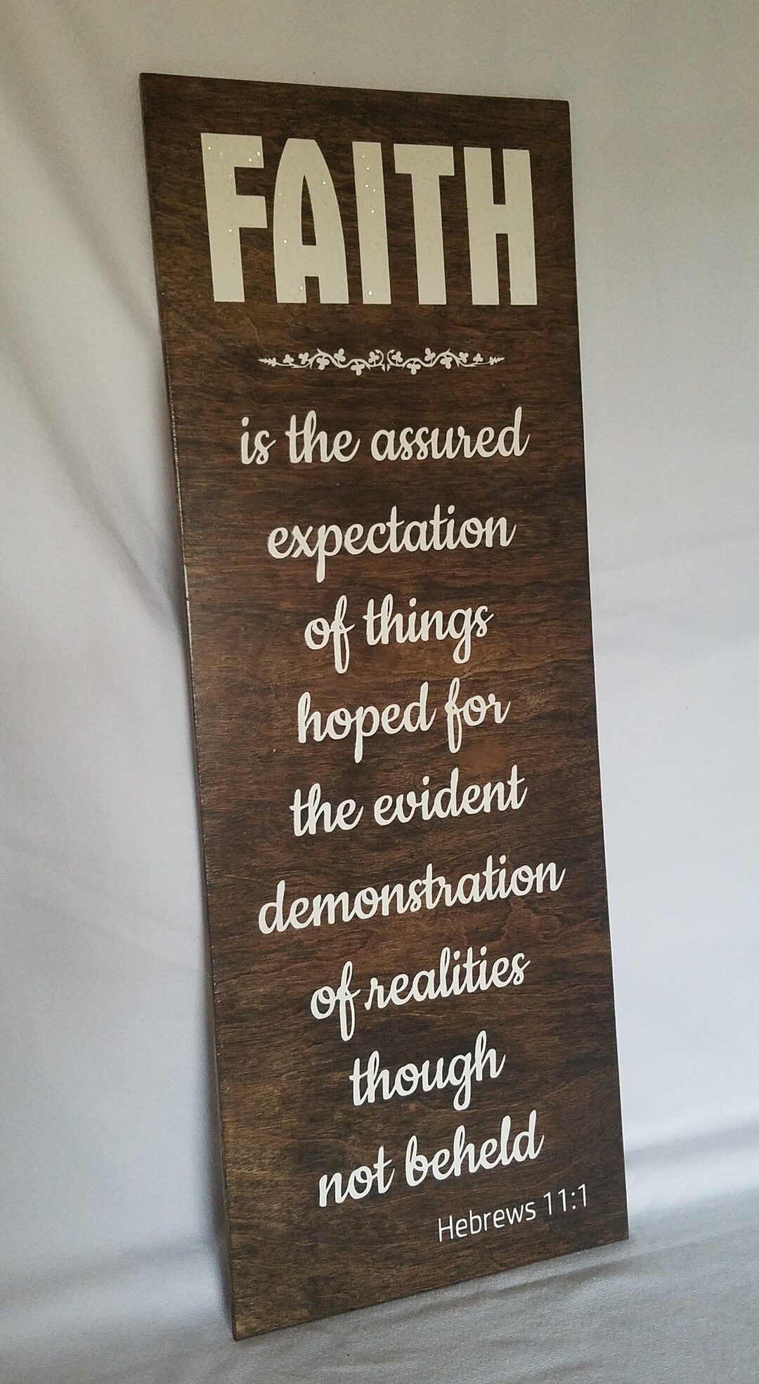 SIGNS=WOOD | 'faith' = Hebrews 11: 1 | A Folk-art Sign | Signs, Wood ...