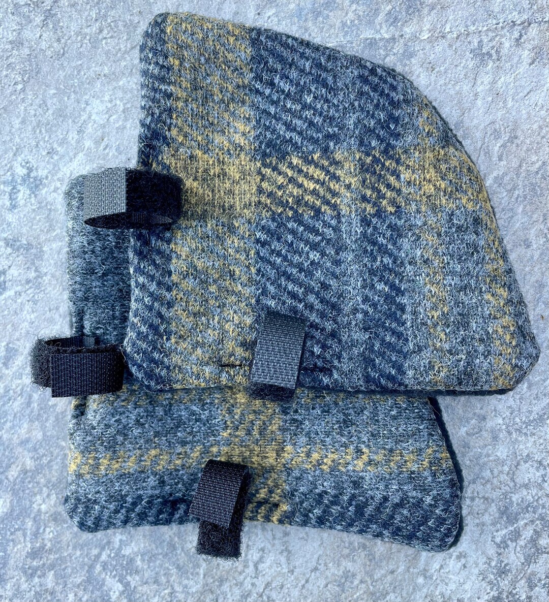 Tweed Ear Warmers for Equestrians Grey and Mustard - Etsy