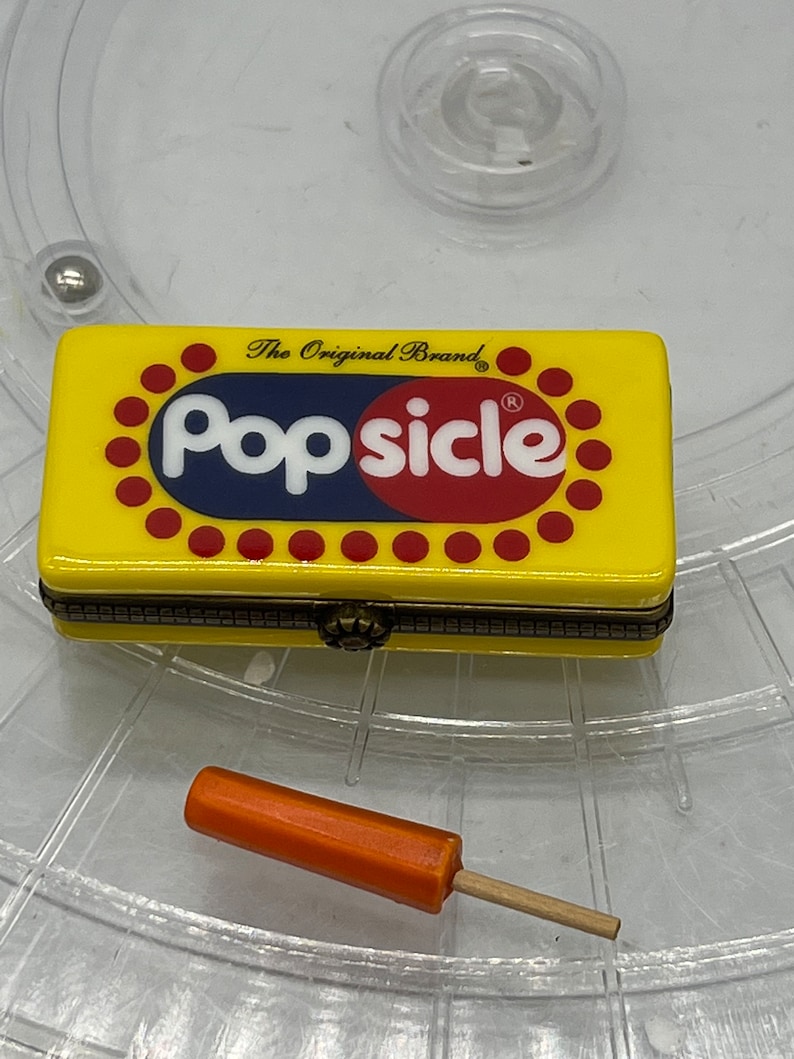 Rare Good Humor Popsicle Porcelain Hinged Box With Orange Popsicle ...