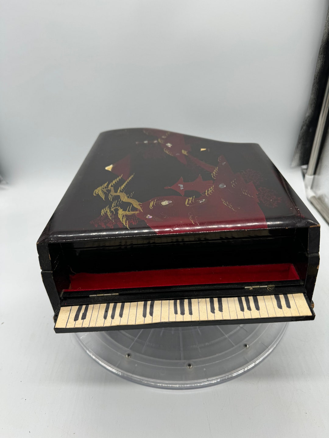Vintage Lacquered Piano Music Jewelry Box: Mid-century Collectible - Etsy