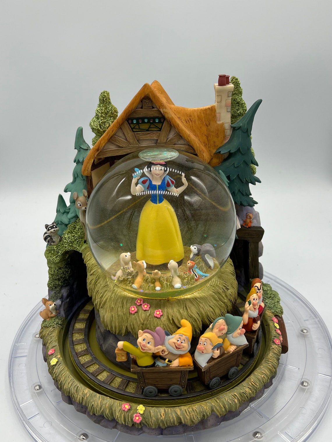 Vintage Snow White’s Cottage With Dwarfs in Mine Train Car. - Etsy