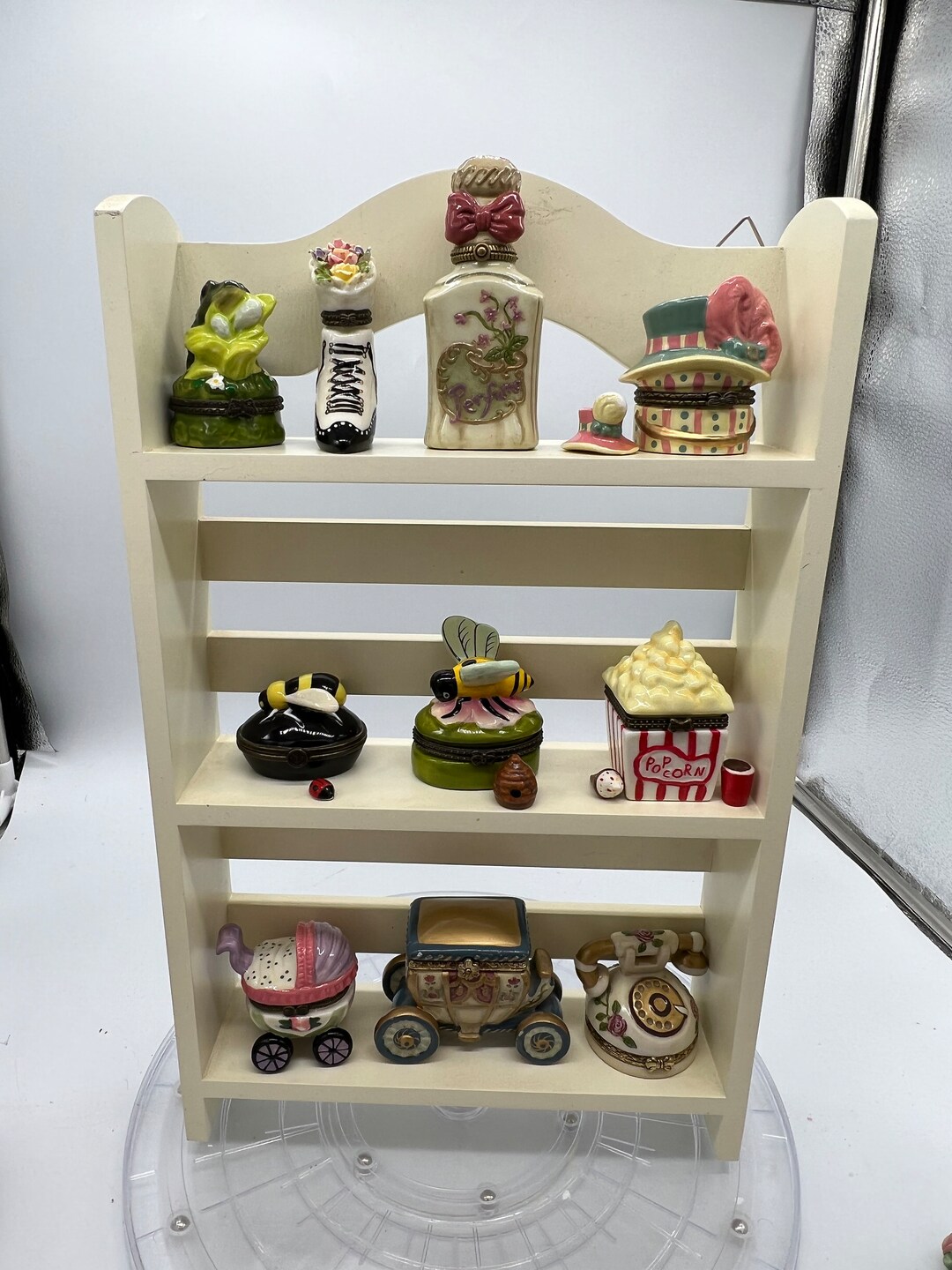 PHB Vintage Porcelain Hinged Box and Trinket Boxes. Popcorn, Perfume ...